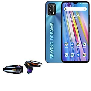 BoxWave Gaming Gear Compatible With Umidigi A11 - Touchscreen QuickTrigger Auto, Trigger Buttons Autofire Gaming Mobile FPS - Jet Black