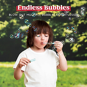 JOYIN 32 Pack Mini Bubble Wands, 8 Colors Circle Party Favors for Kids, Goodie Bag Stuffers, Treasure Box Toys, Classroom Prizes for Boys Girls