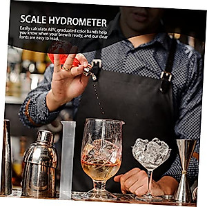 HOLIDYOYO 1 Set American Attenuation Meter Wine Hydrometer Maple Syrup Beer Alcohol Meter Hydrometer Tester Alcoholometer Hydrometer and Test Jar for Measuring Cylinders Plastic