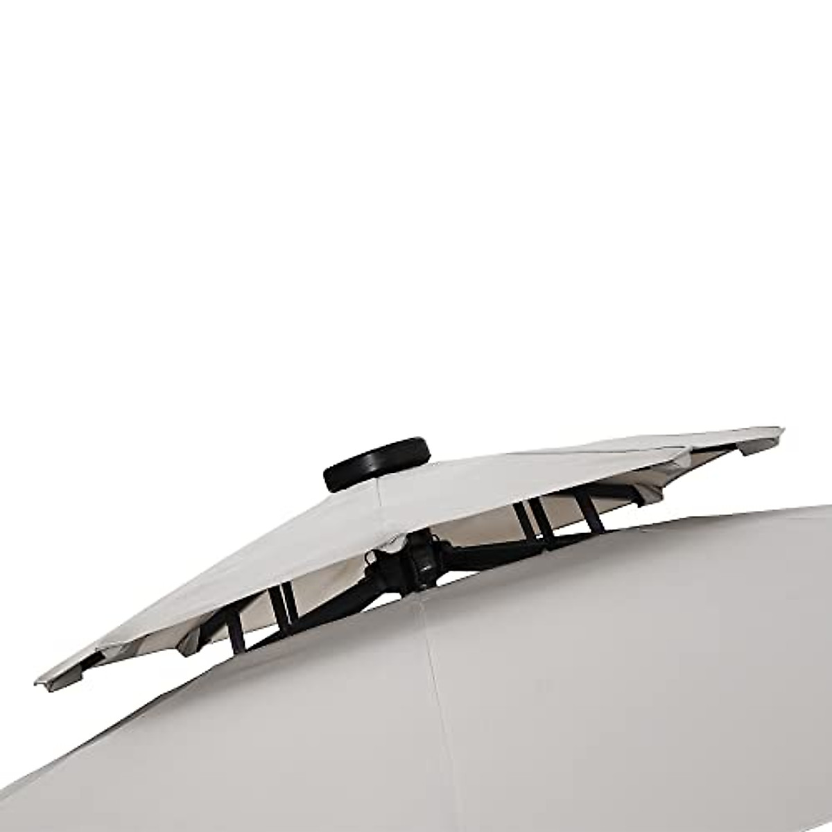 DOIT Solar Patio Umbrella 10 FT Outdoor Umbrella with 40 LED Lights 8 Sturdy Ribs, Table Market Umbrella for Garden,Deck,Backyard,Pool Bench(No Base)