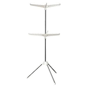 Foldable Clothes Drying Rack | Foldable Drying Rack with 3 Legs - Steamer Hanger Stand, Stainless Steel Telescopic Laundry Drying Rack, Home Indoor Use Buogint