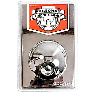 SUCK UK Bottle Opener Fridge Magnet - Chrome