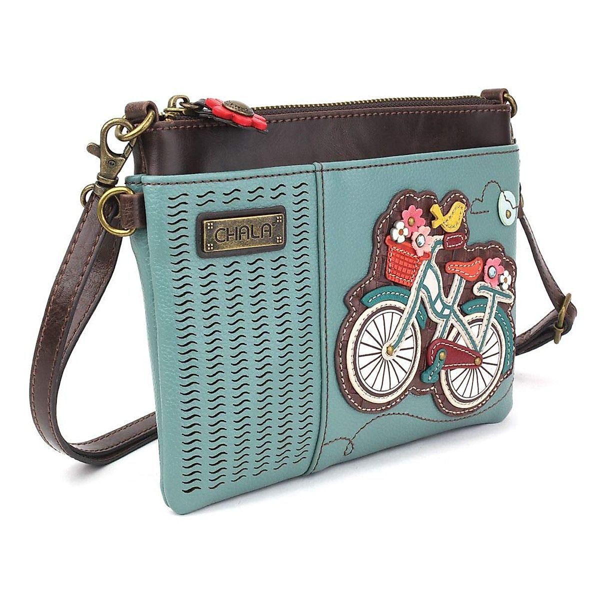 Chala Handbags Bicycle LaserCut Mini Crossbody Handbag - Convertible Strap