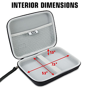 USA GEAR 7.5" Thermometer Case - Digital Thermometer Case for Forehead Thermometer, Infrared Thermometer, Ear Thermometer Compatible with Braun, Goodbaby, iHealth, iProven & More Thermometers - Black