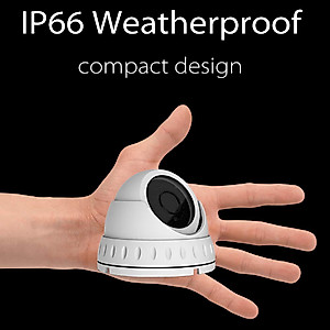 honic Clear Night Vision 2MP 90° Wide Angle (AHD TVI CVI 960H) Indoor Outdoor Dome CCTV Camera, 1080P Security IR Analog Camera, Waterproof Eyeball Cam for Surveillance