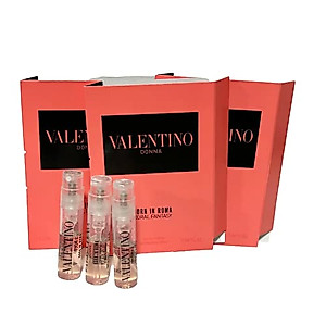 Valentino Born in Roma Coral Fantasy EDP 0.04 fl. oz. Sample Vial Lot of 3 Glass Partially filled Spray Mini Perfume Vial Eau De Parfum