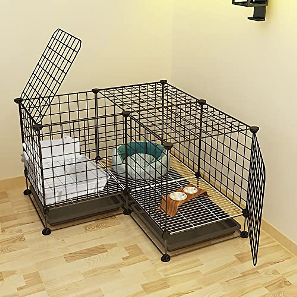 MUYG Guinea Pig Litter Box Corner Bunny Toilet Small Animal Potty Training with Dustpan Broom Chew Toys for Chinchilla Ferret Hedgehog Gerbil (10 Pcs)