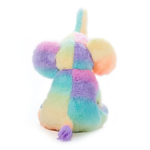 The Petting Zoo Elephant Stuffed Animal Plushie, Ombrez Zoo Animals, Rainbow Elephant Plush Toy 12 inches
