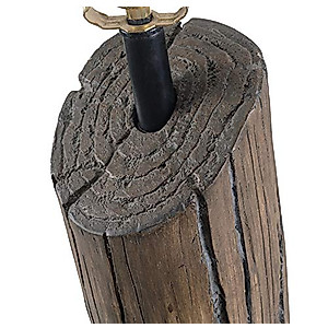 Kenroy Home 32055WDG Cole Table Lamps, Medium, Wood Grain