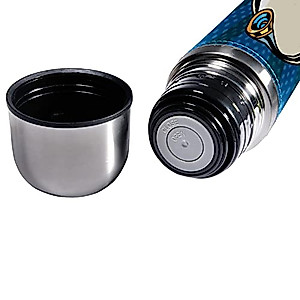 sdfsdfsd 17 oz Vacuum Insulated Stainless Steel Water Bottle Sports Coffee Travel Mug Flask Genuine Leather Wrapped BPA Free, Astronaut Ok Pop