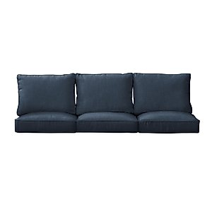 Sorra Home 23 in x 27 in x 5 in Deep Seating Cushion Set-Corded Sofa, Standard, Blue 5 Pound