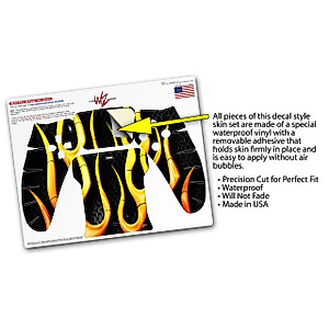 WraptorSkinz Skin Wrap compatible with Sony PS5 DualSense Controller Metal Flames (CONTROLLER NOT INCLUDED)