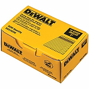 DEWALT Finish Nails, 20-Degree, 2-Inch, 16GA, 2500-Pack (DCA16200)
