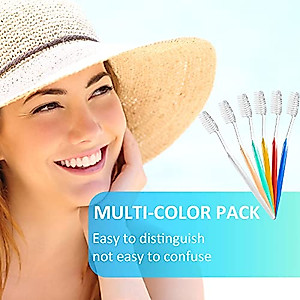 Honeydak 300 Pieces Disposable Toothbrushes Individually Wrapped Toothbrushes Medium Soft Tooth Brush Manual Travel Toothbrush Set for Adults Kids Travel Toiletries, 6 Colors