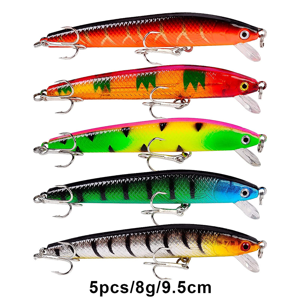 Fishing Lures Tackle Kits Hard Baits Minnow Pencil VIB Crankbaits Topwater Floating Lures Assorted Fishing Tackle Sets (007-43pcs)