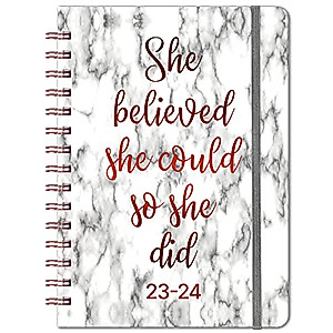 Planner 2023-2024 - Weekly Monthly Planner 2023-2024, JULY 2023 - DECEMBER 2024, Calendar Planner 2023-2024, 8.43" x 6.3", 2023-2024 Planner with Flexible Spiral Hardcover, Coated Tabs, Inner Pocket