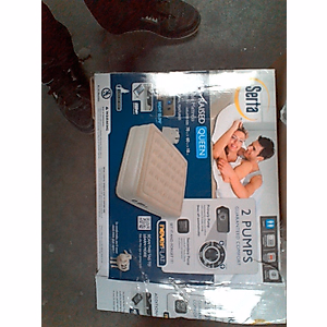 Serta Never Flat Raised Air Mattress with Electric Pump - Double High Queen