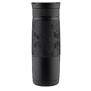 Contigo,Stainless Steel 72086 TRANSIT 16OZ MATTE BLACK GRIP A, 1 Count (Pack of 1)