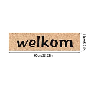 TUNKENCE Welcome Mats Indoor Doormats Front Door Mat Outdoor Entrance Funny Welcome Skinny Mat Farmhouse Decor Playhouse Mat Narrow DoormatsStair Mat Welcome Mat, 6x24Inch