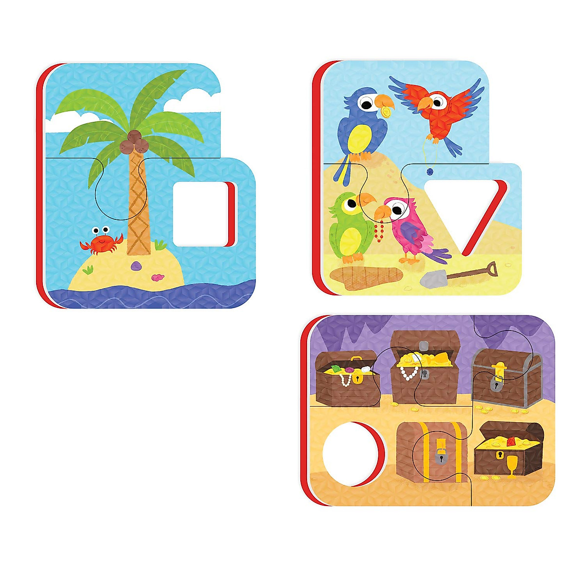 Peaceable Kingdom Playful Pirates Bath Puzzles - Bath Toys for Toddlers – Foam Bath Puzzles for Kids - Fine Motor Skills (17 Pieces, 5 Puzzles)