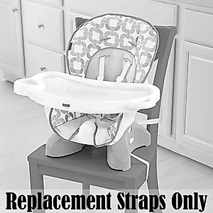 Replacement Parts for Space Saver High Chair - Fisher-Price Spacesaver High Chair CLR40 - Replacement Straps ~ 2 Waist Straps, 2 Shoulder Straps, and 1 Crotch Strap