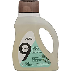 9 Elements Liquid Laundry Detergent, Eucalyptus Scent, 46 Oz, 46 Fl Oz