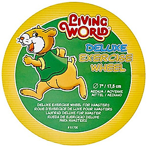 Living World Deluxe Exercise Wheel, Hamster and Small Animal Wheel, Green