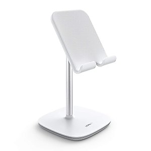 UGREEN Tablet Stand Holder Adjustable Desktop Holder Dock Riser Compatible for iPad 10.2 Inch iPad Air 10.5 iPad Mini 4 3 2 E-Book Reader Max 12.9 Inch White