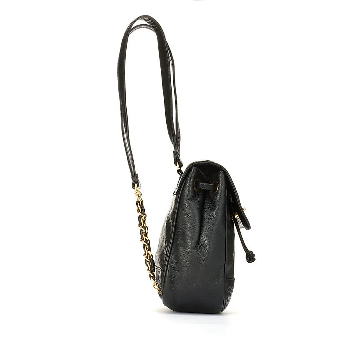 CHANEL, Pre-Loved Black Caviar 3 'CC' Backpack Medium, Black