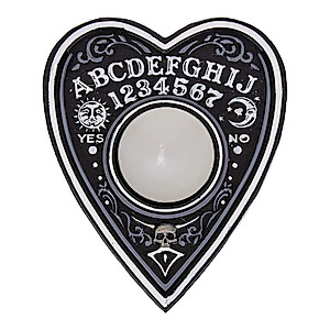 Nemesis Now Black and White Spirit Board Tea Light Holder, Polyresin, 9.5cm