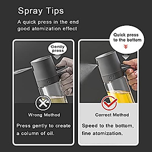 Qenqyeen,Oil Sprayer for Cooking,8.5oz Glass Oil Spray Bottle Mister,Cooking Oil Sprayer,Olive Oil Sprayer Oil Dispenser,Kitchen Gadgets Accessories for Air Fryer, for Salad Making, 250ml
