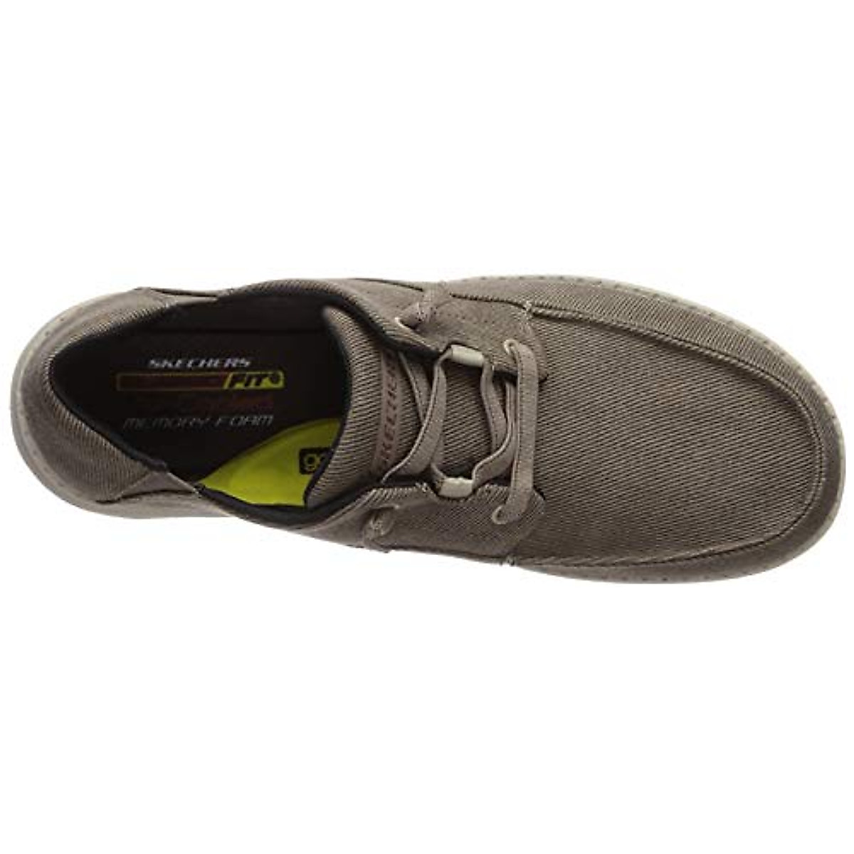 Skechers Men's VOLGO Slip ON Melson Canvas Slip-On Moccasin Shoe, Brown, 12 Medium US