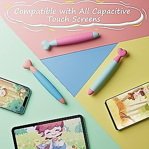 Digiroot Kids Stylus Pens for Touch Screens, 3 Pack Stylus for Kids with Durable Rubber Tips, Compatible with All Touch Screens Devices, iPad, iPhone, Kids Tablet, Samsung Galaxy Tab, Android Tablets