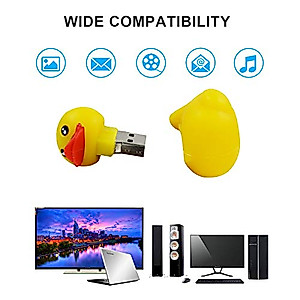 EASTBULL Novelty Flash Drive 64GB Cute Flash Drive Memory Stick Cute USB Thumb Drive Pen Drive Cartoon Duck Shape (1PCS)