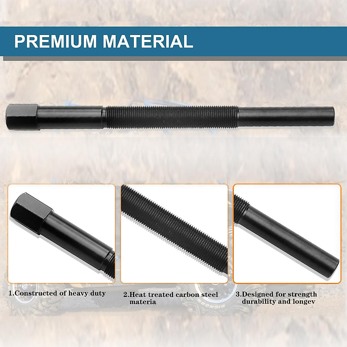 Primary Drive Clutch Puller compatible with Polaris All Models: RZR, Ranger, Sportsman, General, Scrambler, Worker, Xpedition, Trail Boss (Refer to Fitment) - ATV, UTV, Snowmobiles - Replaces 2870506