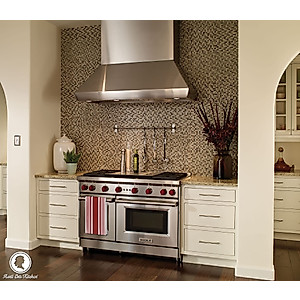 Aunti Em's Kitchen Designer Hand and Kitchen Dish Towels Woven from 100% Responsibly-Farmed, Thick, Luxurious Cotton, Oversized 20 x 30 inches, One Half Dozen, Wine Stripe