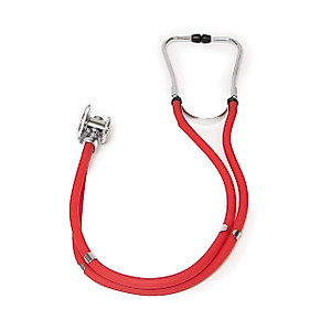 Primacare DS-9181-RD Professional Aneroid Sphygmomanometer and Sprague Rappaport Stethoscope, Manual Blood Pressure Kit with Cuff and Carrying Case, Red