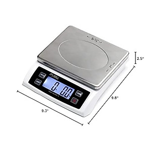 110 lb (50 kg) Digital Postal Scale, Piece Counting, Wide Stainless Steel Pan, AC Adapter, Backlit LCD, Multiple Weight Unit, Capacity: Max 50 kg (110 lb), MIN 5 g (0.2 oz), Division 1 g / 0.1 oz