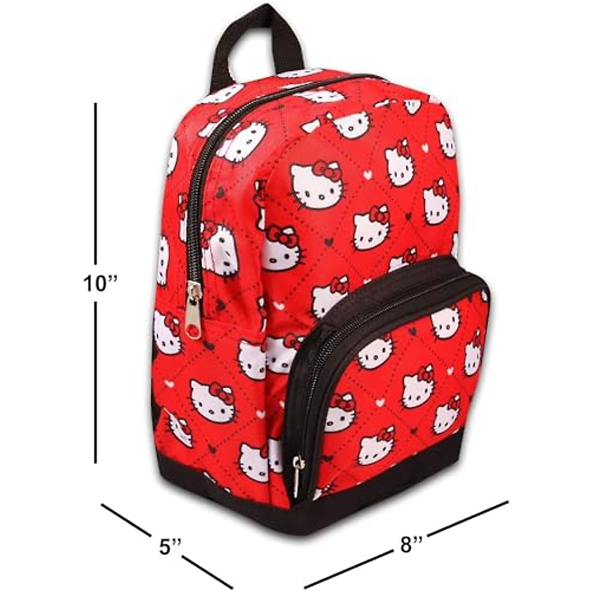 Fast Forward New York Hello Kitty Preschool Backpack for Kids, Toddlers ~ 5 Pc School Supplies Bundle with Hello Kitty 10" Mini Backpack for Girls, Stickers, and More