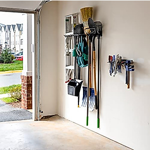 StoreYourBoard Garage Hand Tool Organizer, Drill, Screw Driver and Wrench Sets, Hammer, Pliers, Wall Mount Storage Tool Tray, Heavy Duty Steel