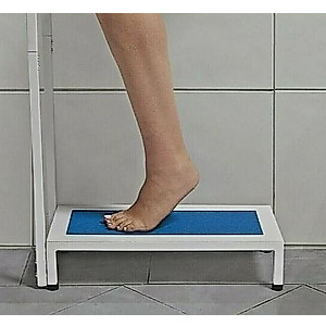 Bath Step with Handle- Step Stool with Handrail Nonslip Bath Shower Kitchen Supports Up to 500lbs Heavy Duty Step Stool