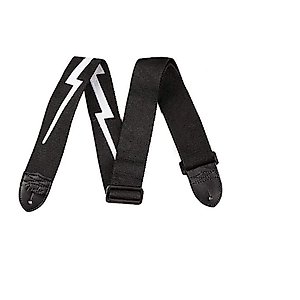 Fender Nylon Guitar Strap, 2in, Lightning Bolt