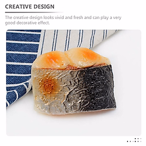 3pcs Imitation Fish Nuggets Small Food Ornament Bowl Fillers for Home Decor Realistic Seafood Model Ocean Animal Figures Small Cake Dummies Fake Seafood Food Play Child Octopus PVC