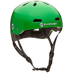 Punisher Skateboards Pro 13-Vent BMX Bike and Skateboard Helmet, Bright Neon Lime Green, Youth/Teen 9+, medium (9283)