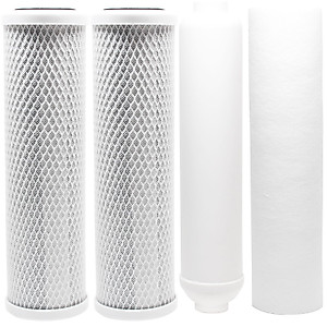 Replacement Filter Kit Compatible with Watts W-525 RO System - Includes Carbon Block Filters, PP Sediment Filter & Inline Filter Cartridge - Denali Pure Brand