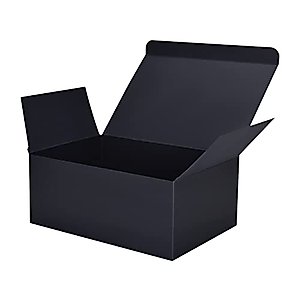 HUAPRINT Black Gift Box,Gift Boxes with Lids 9.5x6.5x4inch,24pcs Paper Gift Box Bulk,Rectangle Gift Boxes for Presents,Birthday,Bridesmaid Proposal,Groomsmen Engagements,Baby Showers, Christmas,Wedding Party Favor,Crafting Cupcake,Holidays