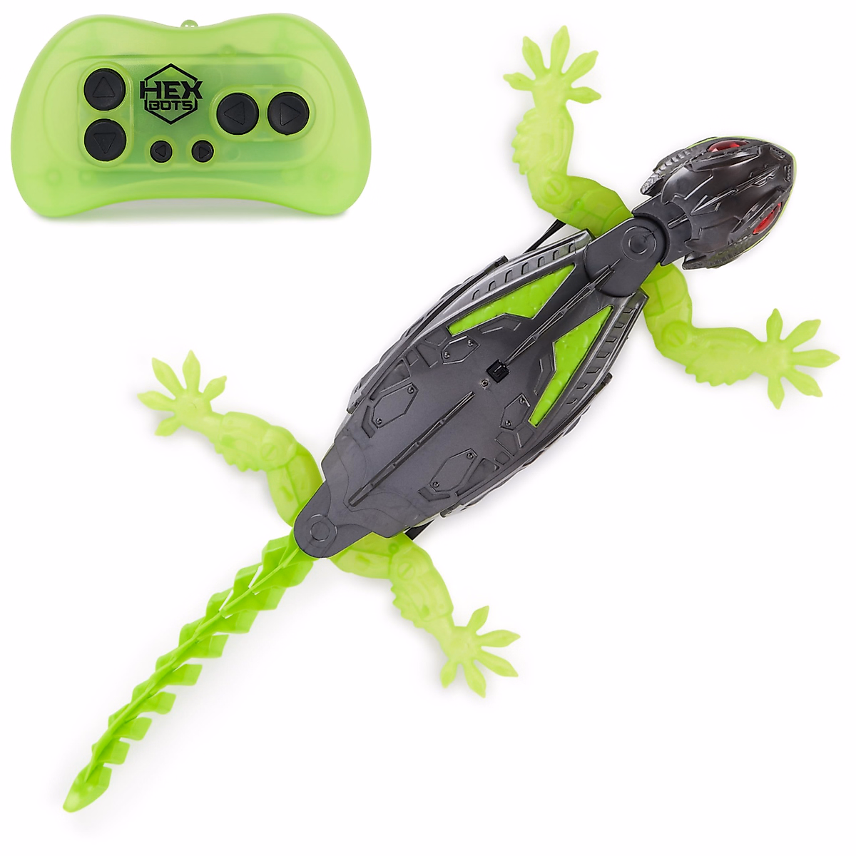 HEX BOTS Wall Crawler Gecko, Rechargeable Remote Control Robot Kids Toys, Climbs up Walls for Prank Toys & Games, RC Robot Toys for Boys & Girls Ages 4 & Up