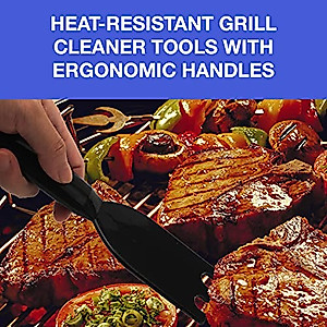 Grill Scraper for George Foreman Indoor Grills & Most Other Indoor Grills with Grooves, Heat-Resistant Grill Spatula