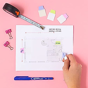 Avery Mini Ultra Tabs, 1" x 1.5", 2-Side Writable, Pastel Purple/Blue/Pink, 40 Repositionable Tabs (74761)