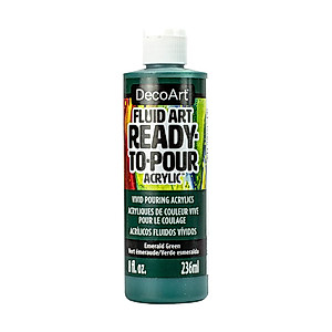 Deco Art DecoArt FluidArt Ready-To-Pour Acrylic Paint 8oz-Emerald Green